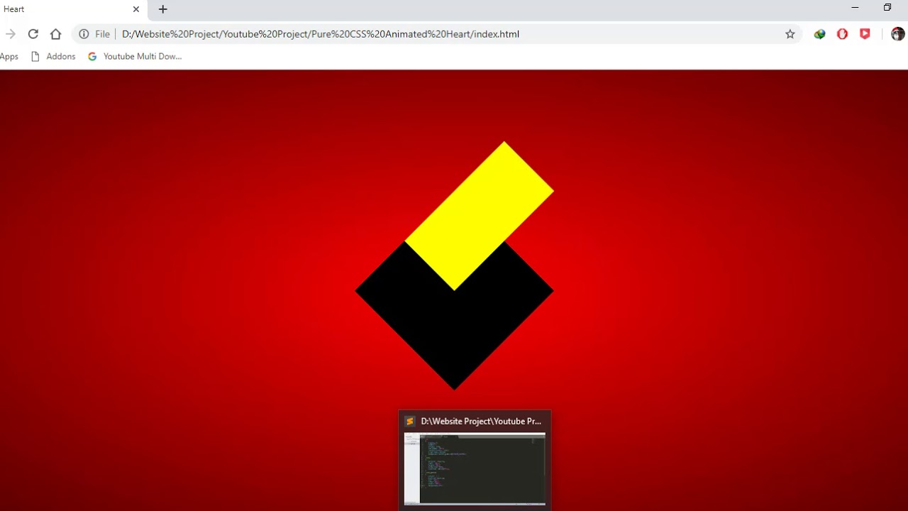 Valentaines Heart Using HTML & CSS 2019