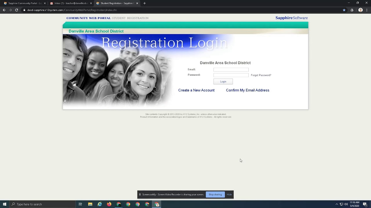 Registering with the Community Web Portal - Student Registration