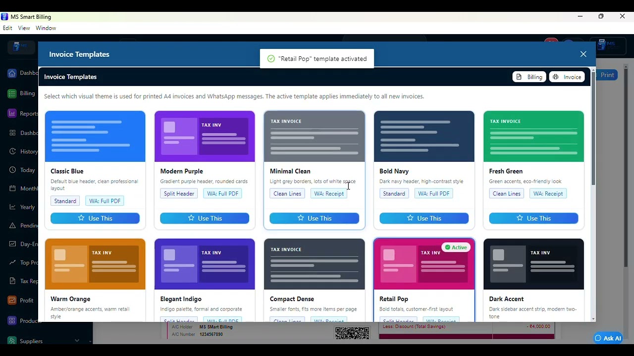 MS Smart Billing – Fast Billing Demo ⚡ | Create Invoice in Seconds