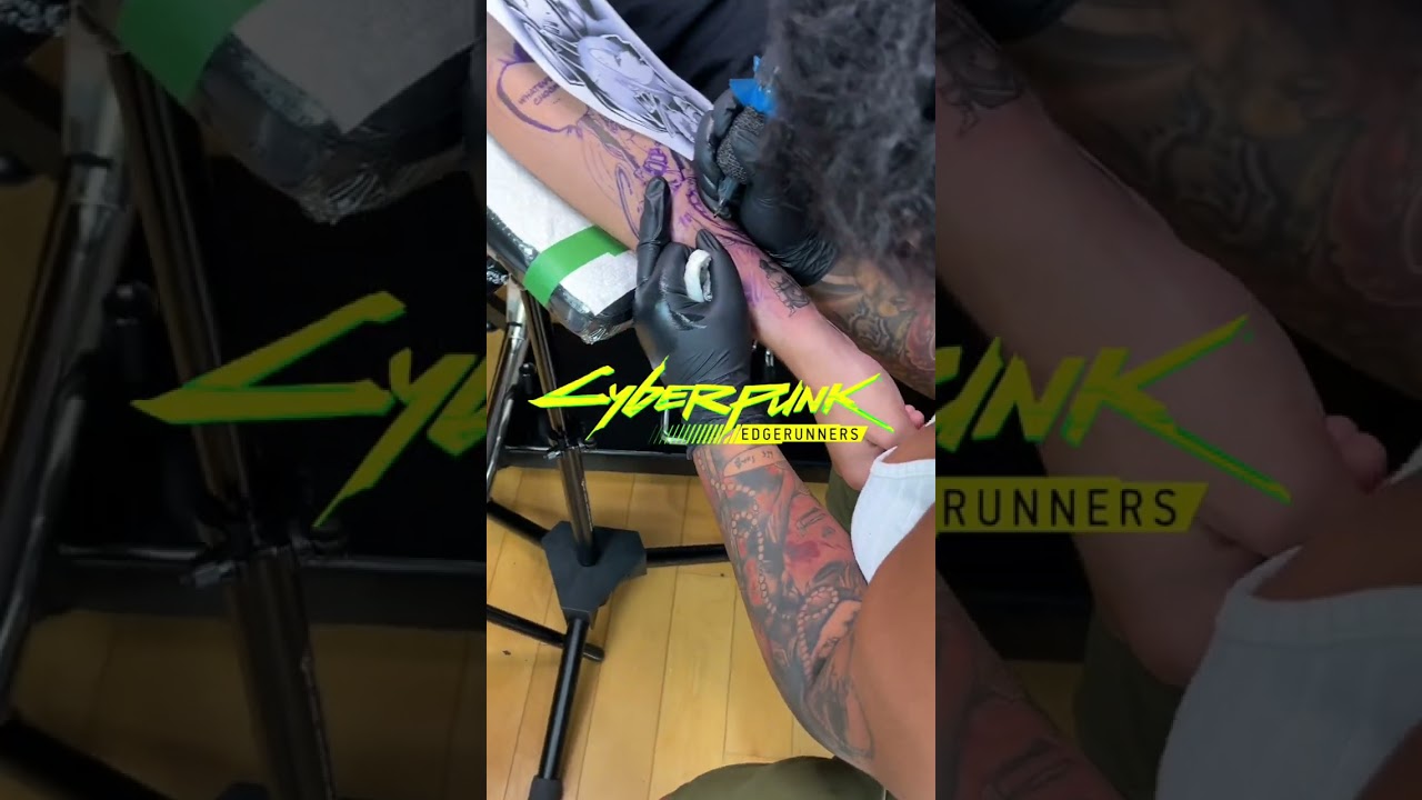Epic Cyberpunk Edgerunners Anime Tattoo Transformation | Incredible Ink Art