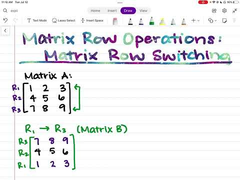 Matrix Row Switching - Expii