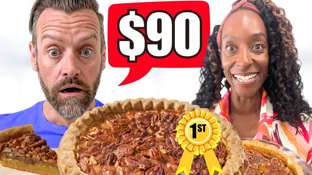 Brits Try To Make Pecan Pie For The First Time $90 Award-Winning vs Homemade for Beginners!