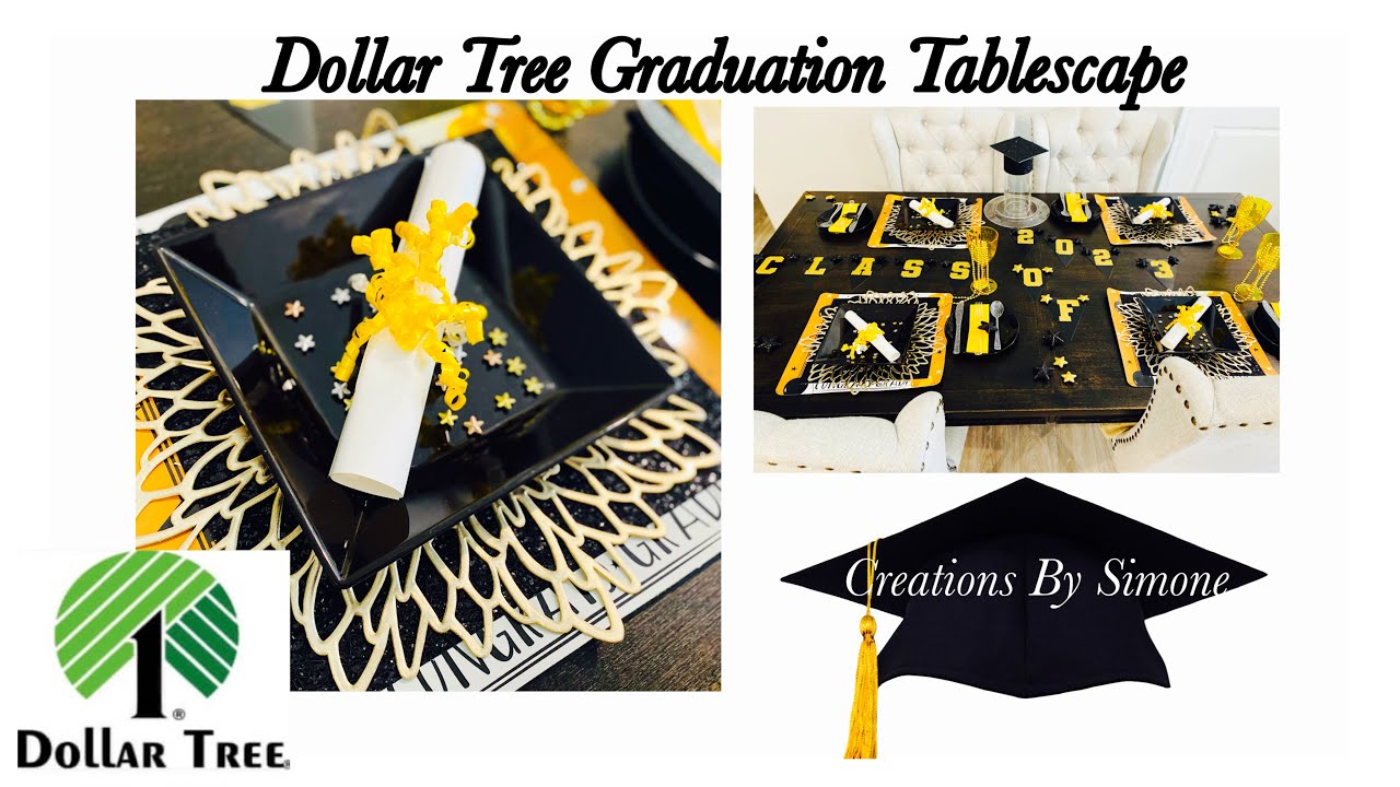Dollar Tree Graduation Table Decor~👀SEE WHAT YOU CAN GET AT DOLLAR TREE 🌳