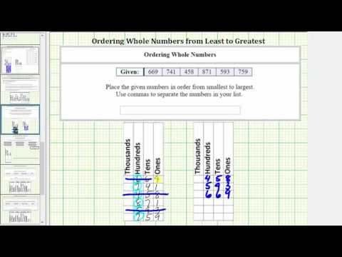 Order Whole Numbers (Hundreds)