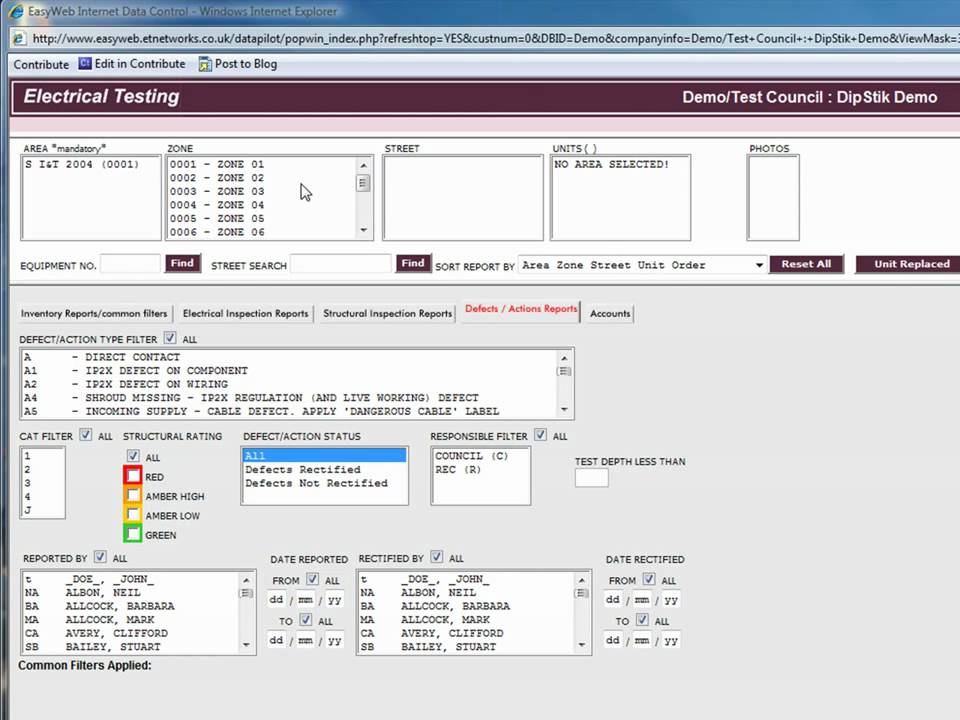 Easyweb: Defect Summary