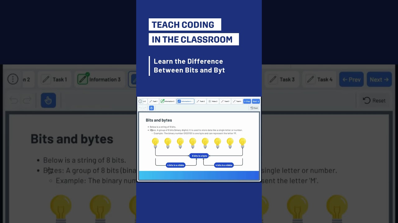 Bits, Bytes and Binary Numbers #binarynumbers  #ComputerScienceLesson #BitsAndBytes #Code4Kids