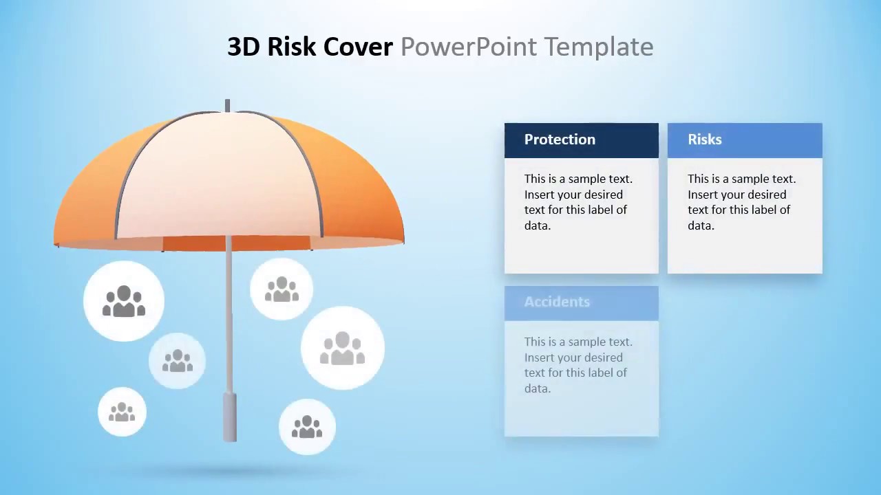 Animated 3D Risk Coverage PowerPoint Template