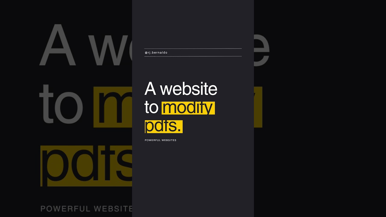 A website to modify PDFs! Here’s the link: rjbernaldo.com/free-spreadsheet