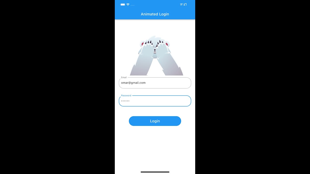 Flutter Animated Login Screen