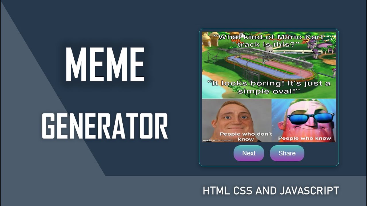Meme Generator Using HTML, CSS & JavaScript | Meme Generator with JavaScript