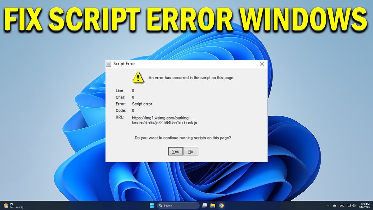 How To Fix an Error Has Occurred in the Script on This Page in Windows 10 or 8 or 7 - Quick Fix