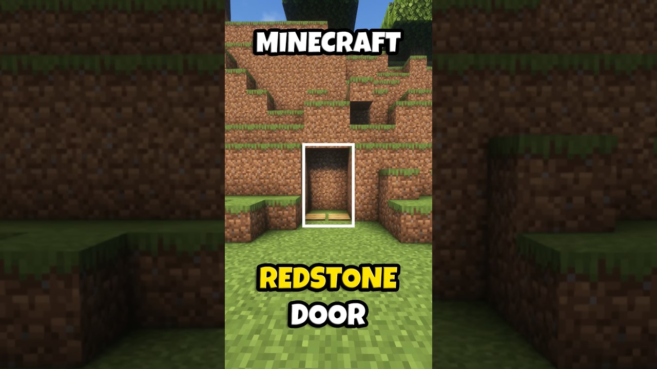 Minecraft Automatic Sliding Door Tutorial! #minecraft 🚪
