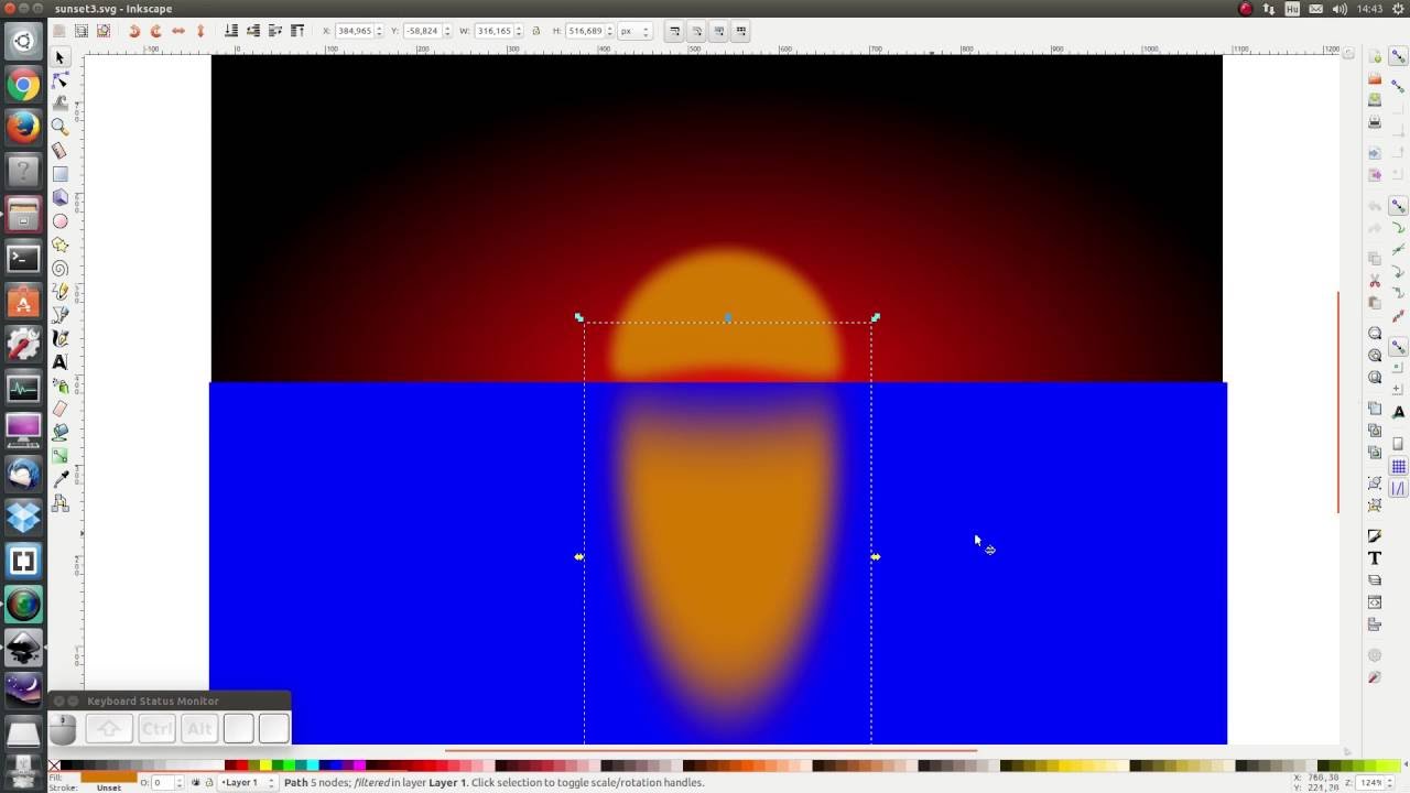 Inkscape: Drawing a sunset 3