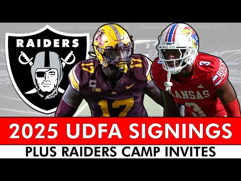 Raiders UDFA Tracker 2025: Las Vegas Signed These UDFAs After 2025 NFL Draft + Raiders Camp Invites