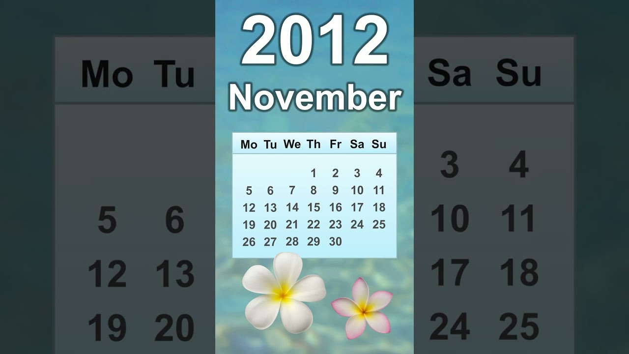 November 2012 Calendar