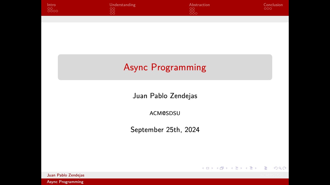 ACM WORKSHOP | Asynchronous Programming