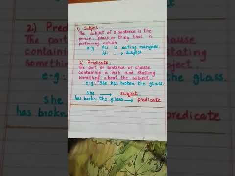 Subject and Predicate# English grammar #English with Maryam