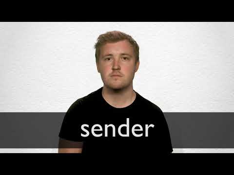 SENDER definition and meaning | Collins English Dictionary