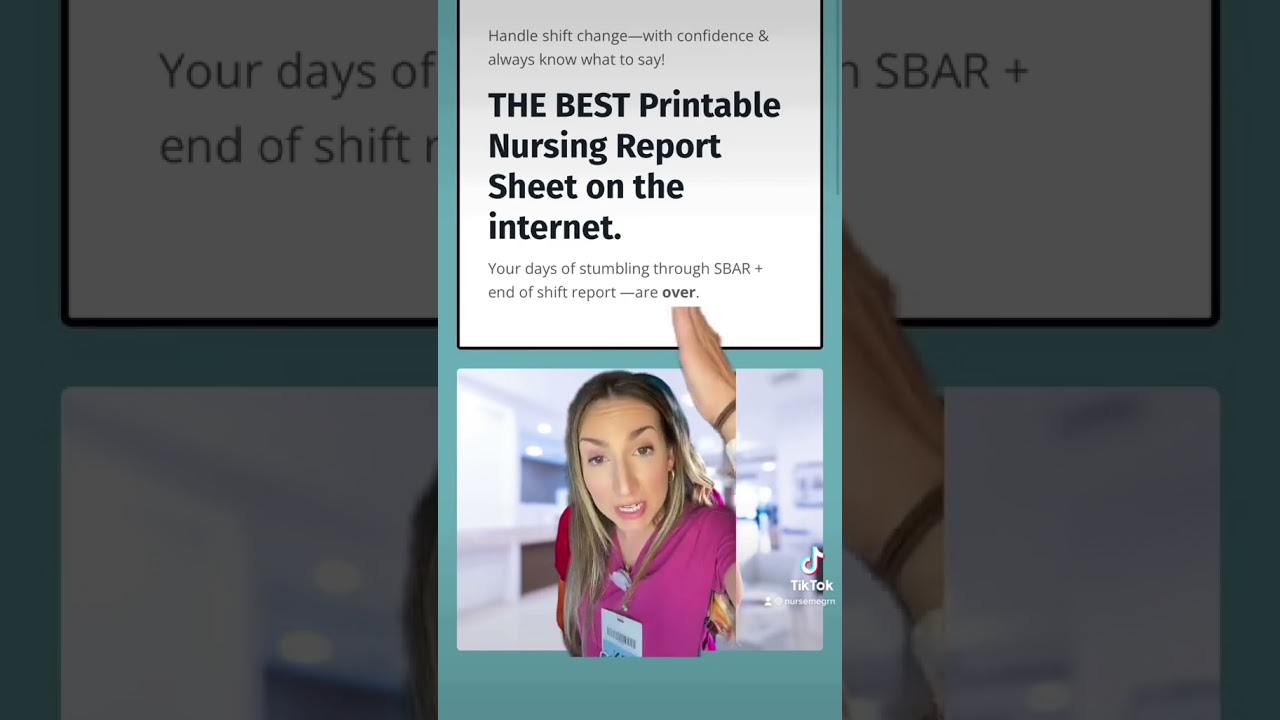 #shorts Best Free Printable Nurse Report