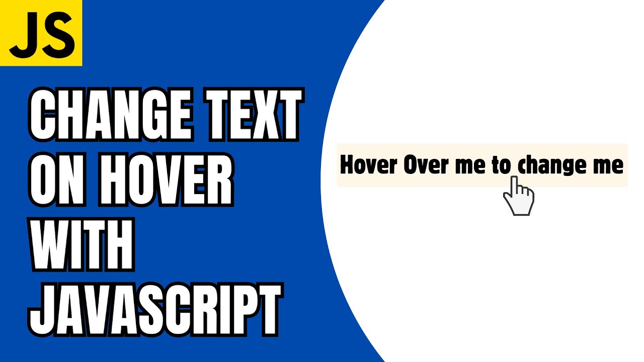 Change Text On Hover with JavaScript | JavaScript On Hover