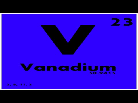 STUDY GUIDE: 23 Vanadium | Periodic Table of Elements