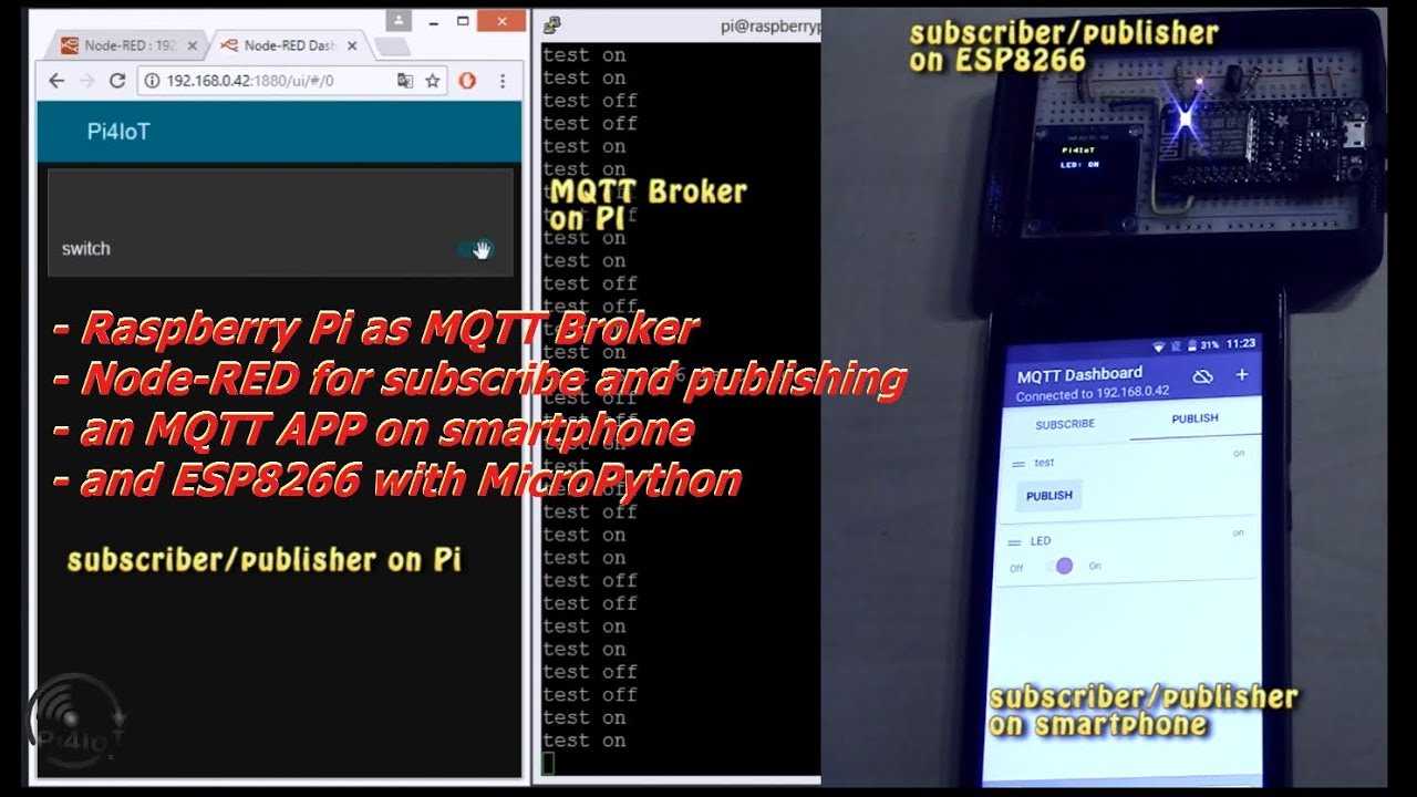ESP8266 Part #8 – MQTT & Node-RED & MicroPython