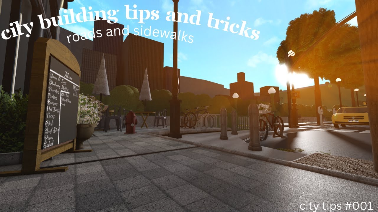 ♡ city building tips and tricks | roads and sidewalks | bloxburg speed build ♡