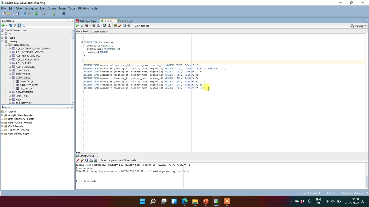 oracle - sql - insert statement | Master SQL insert statements now