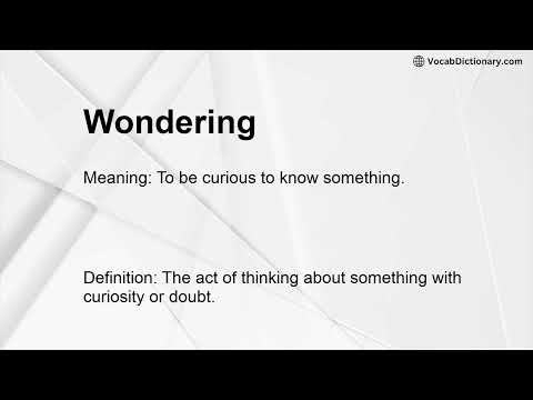 Wondering Meaning