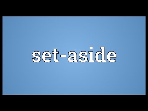 Set-aside Meaning