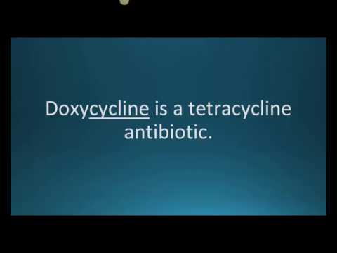 How to pronounce doxycycline (Doryx) (Memorizing Pharmacology Flashcard)