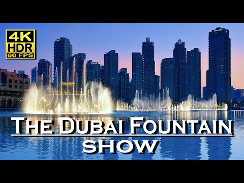 The Dubai Fountain | Andrea Bocelli , Sarah Brightman | Time To Say Goodbye 💖 Jacky Cheung 4K HDR