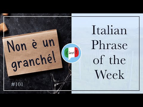 How to Say "It's nothing special!" in Italian - Italian Phrase of the Week