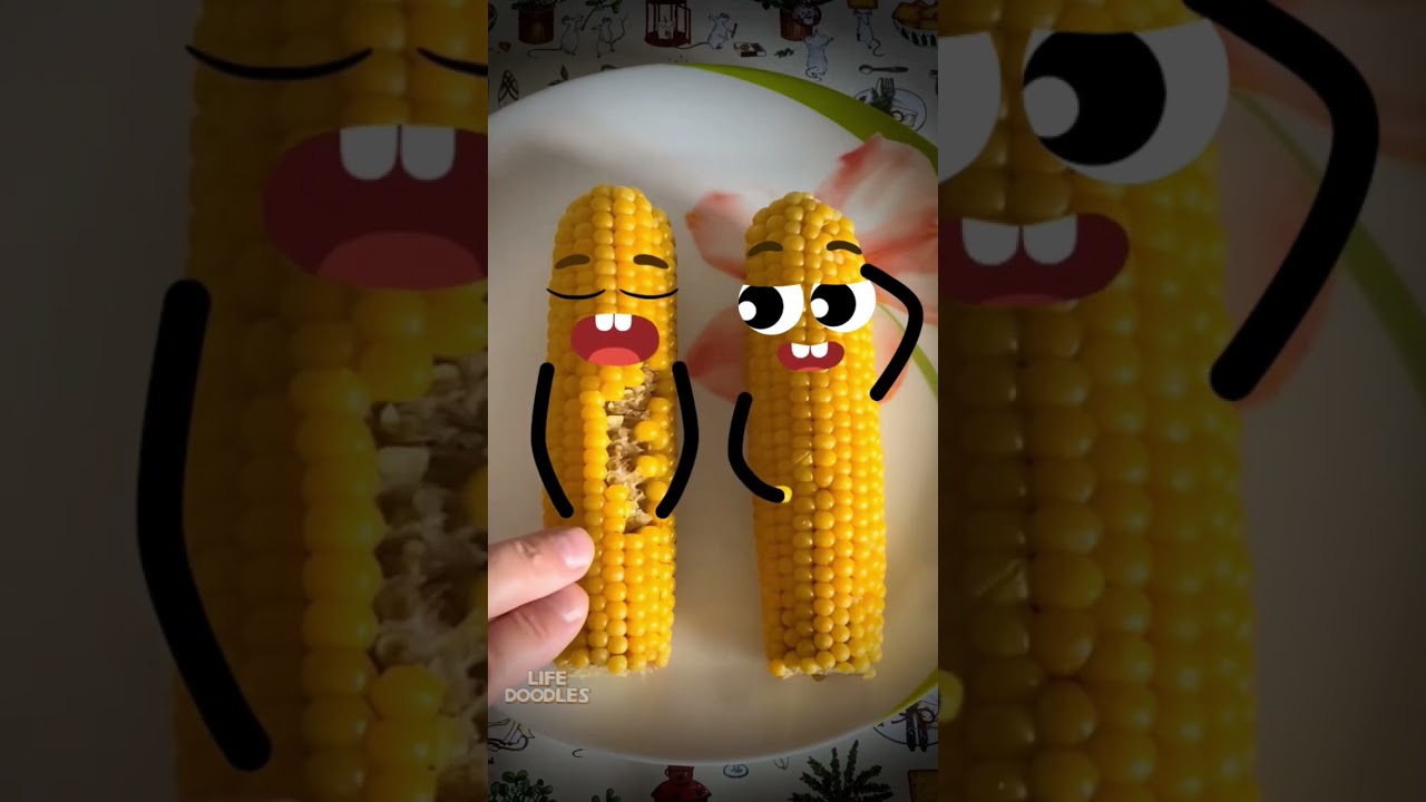 Life Doodles | 2 Corn 🌽 #lifedoodles #doodle #shorts #cute #shortvideo #doodleart