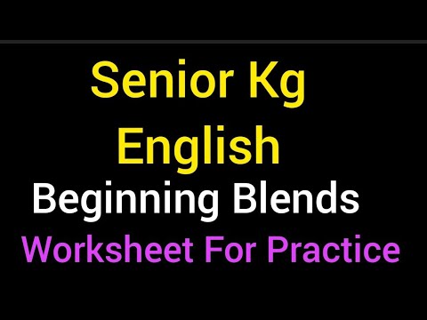 Beginning Blends Worksheet For Practice @welcometonidhistutorial4358