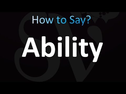 How to Pronounce Ability (correctly!)
