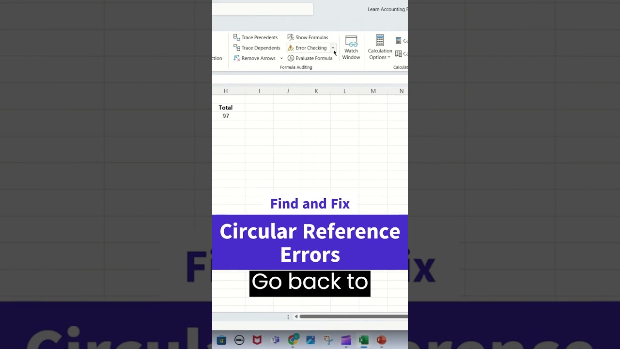 How to find and fix Circular reference errors in Excel