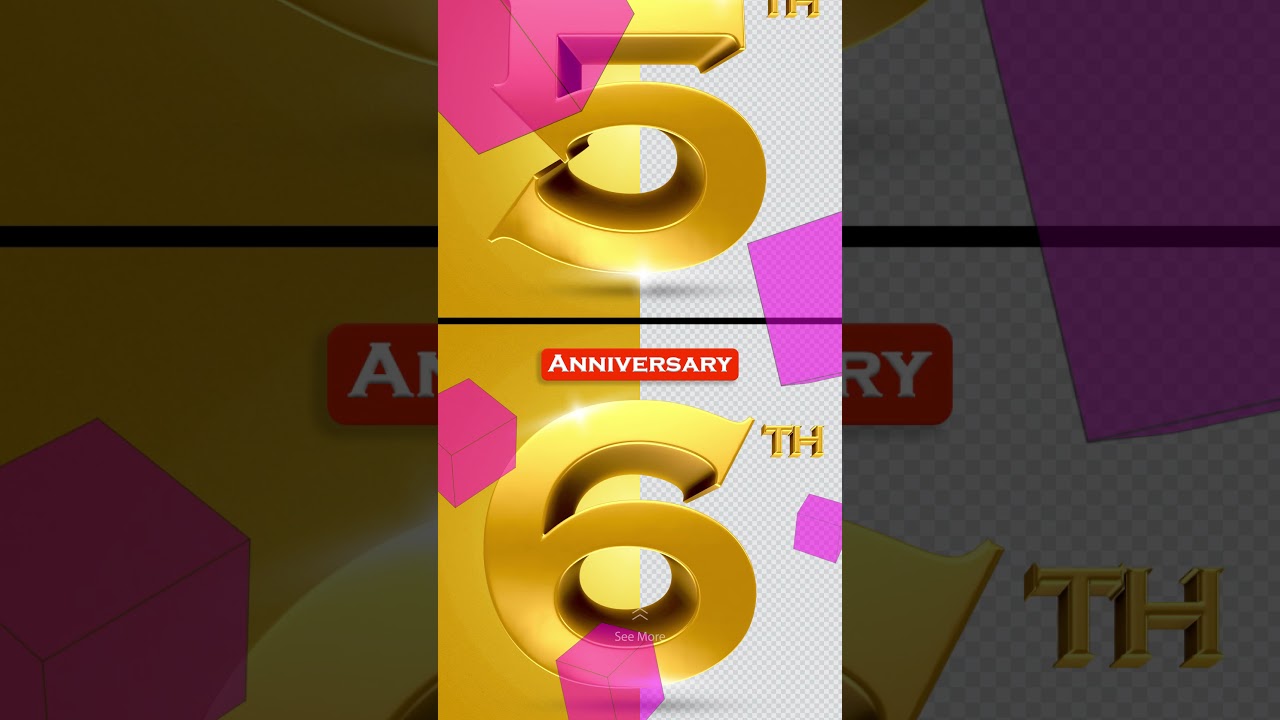 Number 3D Anniversary Gold File Psd #Short Video
