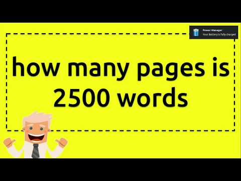 how many pages is 2500 words