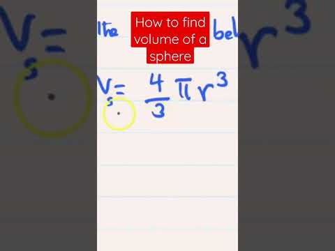 how to find volume of a sphere #volume #sphere