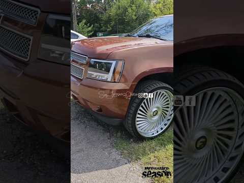 Chevy Tahoe on forgiato wheels you don't see them like this too often. big floating caps