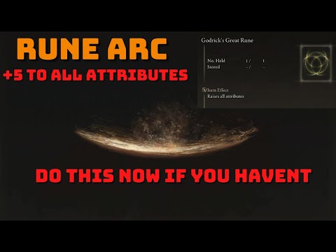 Elden Ring How to use Rune Arcs (+5 to all attributes)