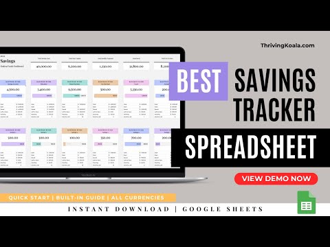 SAVINGS TRACKER TEMPLATE Google Sheets || Budget Tracker