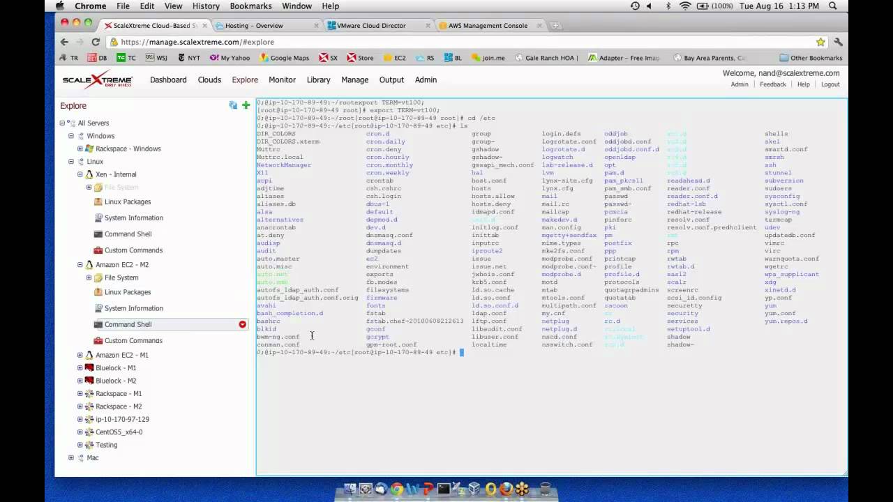 Using Command Shell in a browser