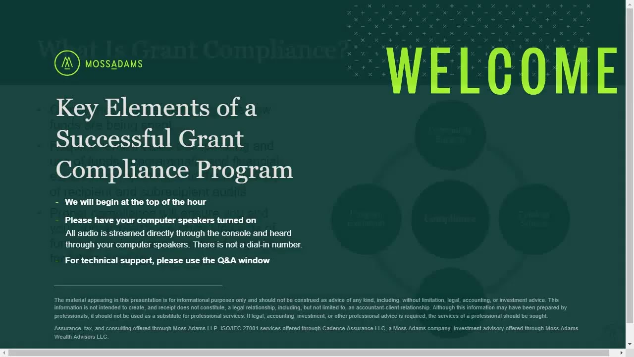 Key Elements of a Successful Grant Compliance Program