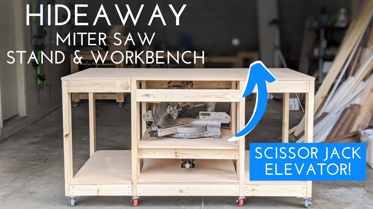 DIY Workbench with Hideaway Miter Saw