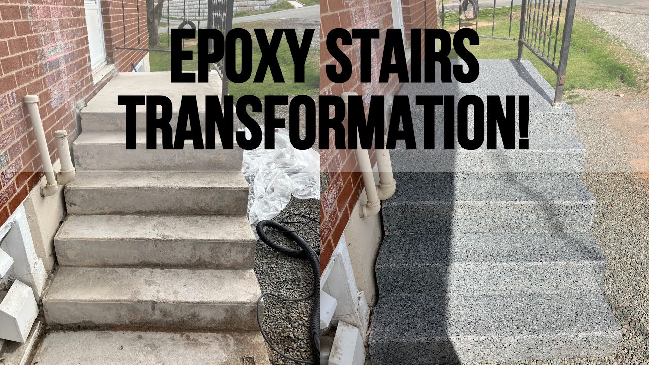 Stairs Transformed with our Epoxy Flake System | Clever Coatings #epoxy  #epoxyfloors
