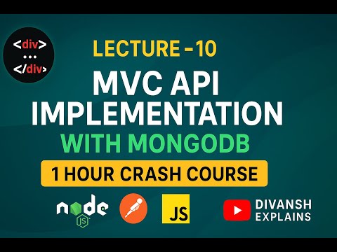 #10 MVC API Implementation with MongoDB (1 Hour Crash Course) | Beginner to Intermediate Level