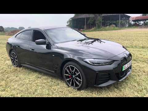 2022/22 Black Sapphire BMW I4 Edrive40 M Sport 1 Owner PRO Package Piano Black Coral Red Leather