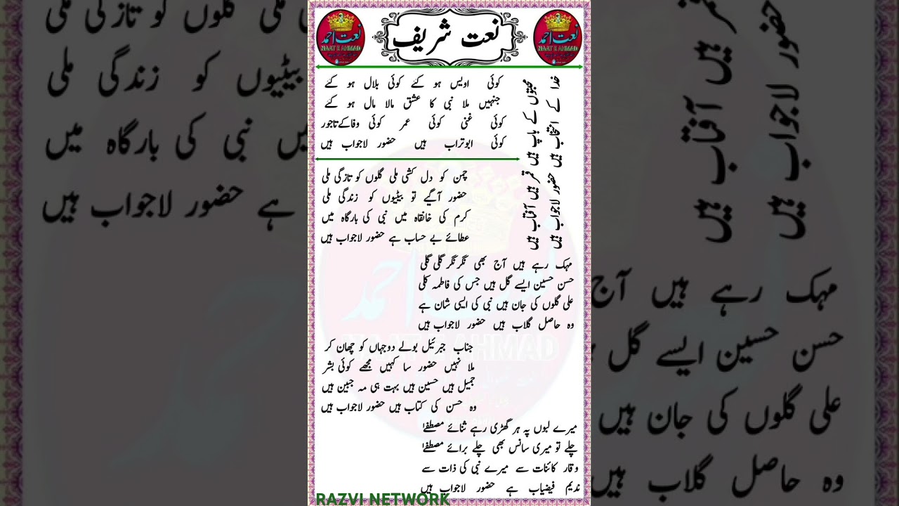 Huzoor Lajawab Hai 💯Nadeem Raza Faizi 🌹New Kalam 💯#razvinetwork #likhihuinat #viral short #dailynat